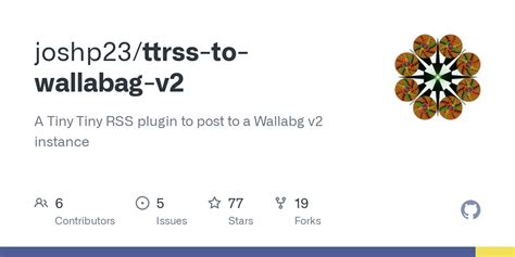 GitHub Joshp Ttrss To Wallabag V A Tiny Tiny RSS Plugin To Post To A Wallabg V Instance