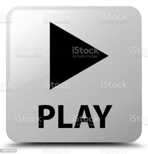 흰색 사각형 버튼을 재생 놀기에 대한 스톡 벡터 아트 및 기타 이미지 놀기 매스컴 미국 Istock