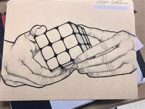 Hands Solving Rubix Cube