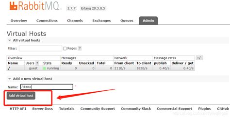 （三）rabbitmq管理界面使用——用户权限vhost等设置admin处添加vhost Csdn博客