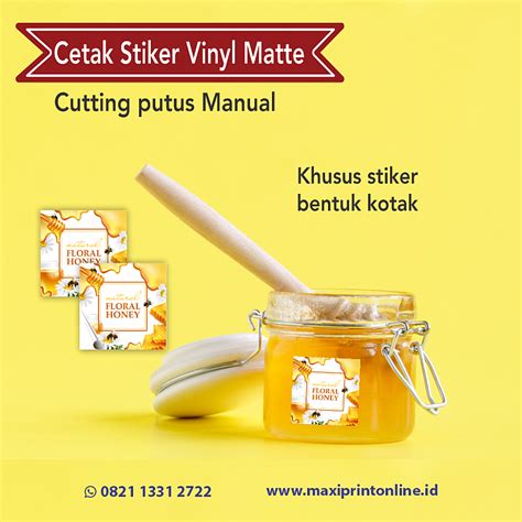 Cetak Stiker Label Vinyl Matte Cutting Manual Cetak Stiker Label A3