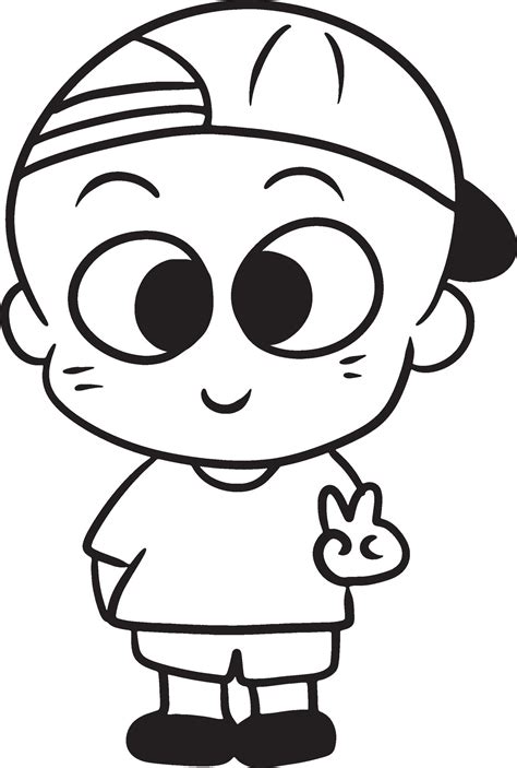 Dibujos Animados Garabatear Kawaii Anime Colorante Página Linda