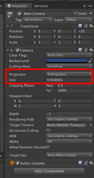 Unity Camera Orthographic Size MifaSoft