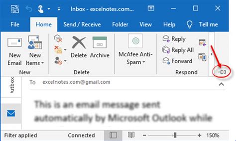 How To Show Hide The Ribbon In Outlook ExcelNotes