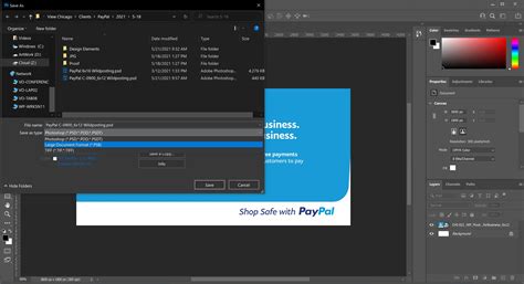 solved issue saving photoshop file as a adobe community 12057466