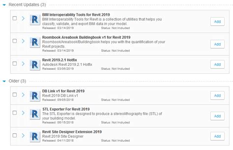 how to include revit 2019 add ins and updates with a deployment and