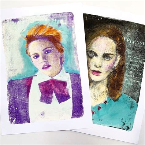 Colored Image Resist Printing With Gelli Arts PanPastel By Birgit Koopsen Printing
