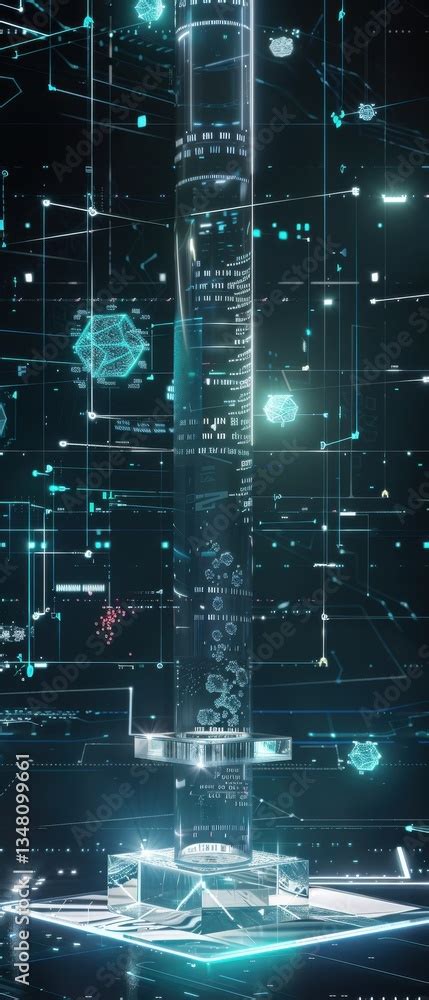 Quantum Computing Ai Interface Crystalline Structures Floating Formulas Elegant Processing