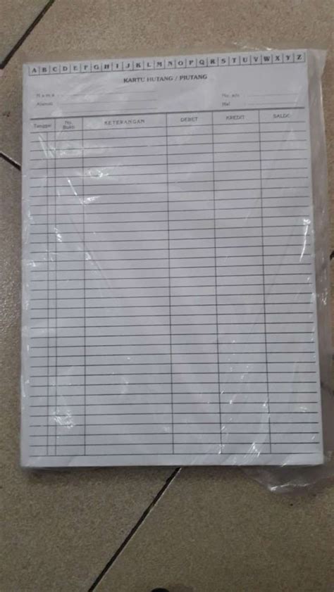 Jual Kartu Utang Piutang Di Seller Sunshop Cengkareng Timur Kota