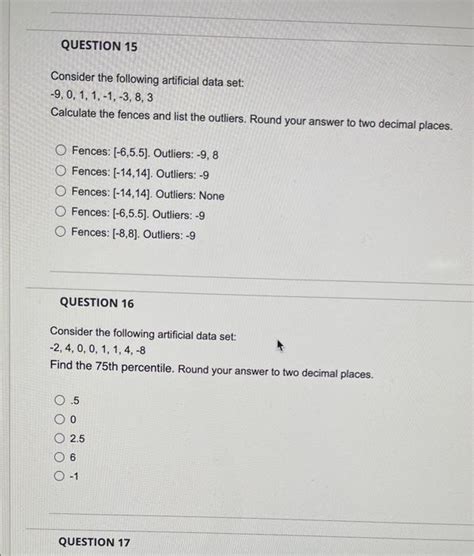 solved consider the following artificial data set