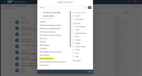 Sap Analytics Cloud Import Connection To Sap Succe Sap Community
