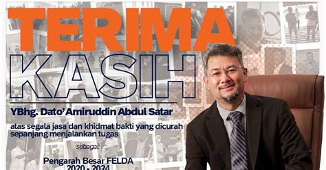 Khidmat Amiruddin Sebagai Pengarah Besar Felda Berakhir Hari Ini
