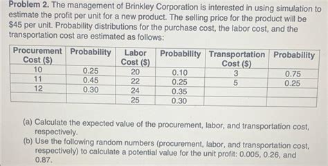 Solved Problem 2 The Management Of Brinkley Corporation Is