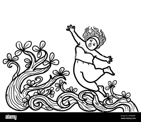Woman Frolicking Stock Vector Images Alamy