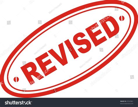 Red Stamp Word Revised Stock Vector 37537861 Shutterstock