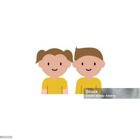 女兒 兒子動畫片圖示移動概念和 Web 應用程式的家庭卡通圖示元素詳細的女兒 兒子圖示可以用於 Web 和移動向量圖形及更多一起圖片 Istock