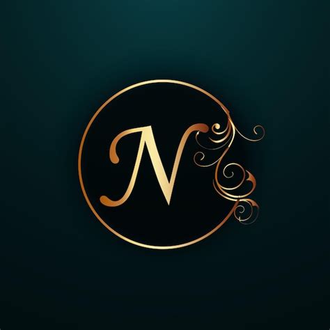Diseño creativo de logotipo de letras con color dorado Vector Premium