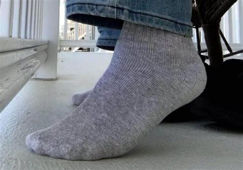 Grey Sweat Socks Rmalesockfetish