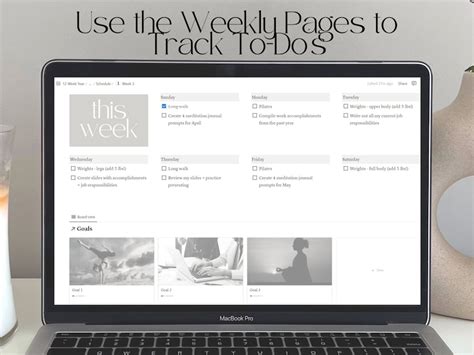 Notion Template 12 Week Year Planner • Notion Dashboard • Vision Board