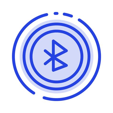 Bluetooth Ui User Interface Blue Dotted Line Line Icon Vector Art At Vecteezy