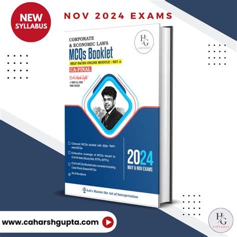 Mcq Booklet Ca Final Corporate And Economic Laws May And Nov 2024 Ca