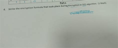 Solved Part C 4 Write The Encryption Formula That Took