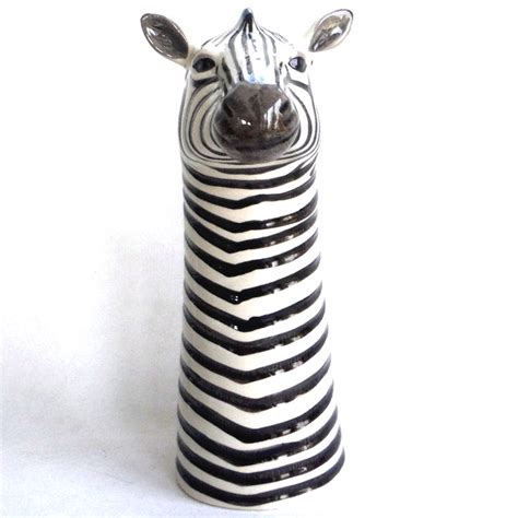 Zebra Flower Vase By Quail Ceramics Canterburycross Collectables Galore