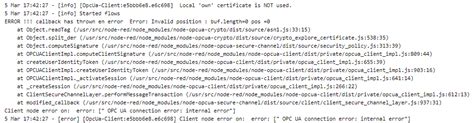 Error Thrown When Opcua Server Does Not Return A Certificate · Issue