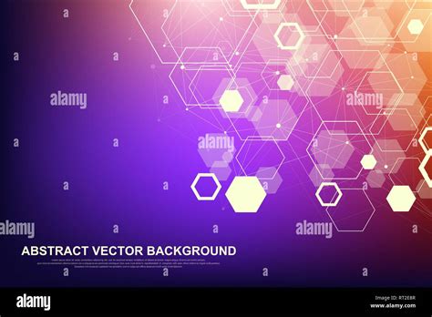 Abstract Hexagonal Background Futuristic Technology Background In