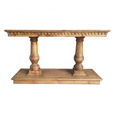 Handcrafted Solid Wooden Rectangular Console Table Hoolnn