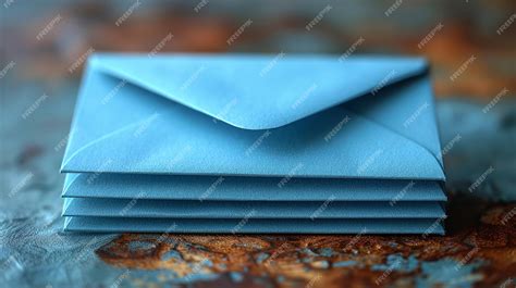 Premium Photo Powder Blue Pastel Envelopes Wallpaper