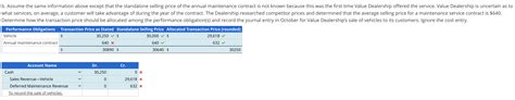 Solved Allocating Transaction Price To Performance Chegg Com