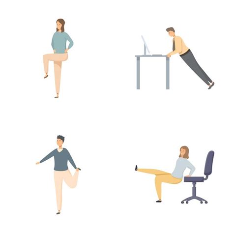 Premium Vector Set Of Diverse Office Workers Engaged In Work Activities