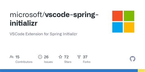 Github Microsoftvscode Spring Initializr Vscode Extension For Spring Initializr