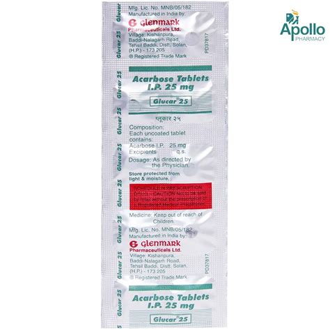 Glucar 25 Mg Tablet 10s Price Uses Side Effects Composition