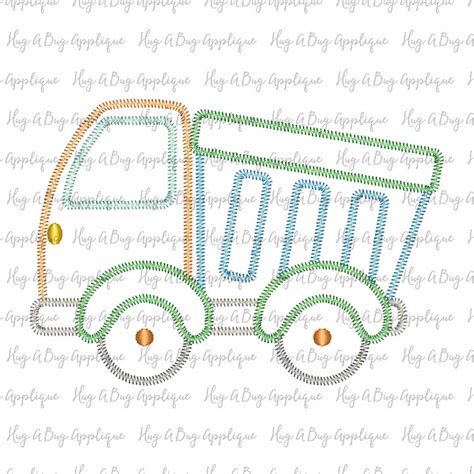 Dump Truck Zig Zag Stitch Applique Design Hug A Bug Applique