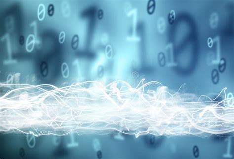Abstract Binary Numbers Data Background Stock Illustration