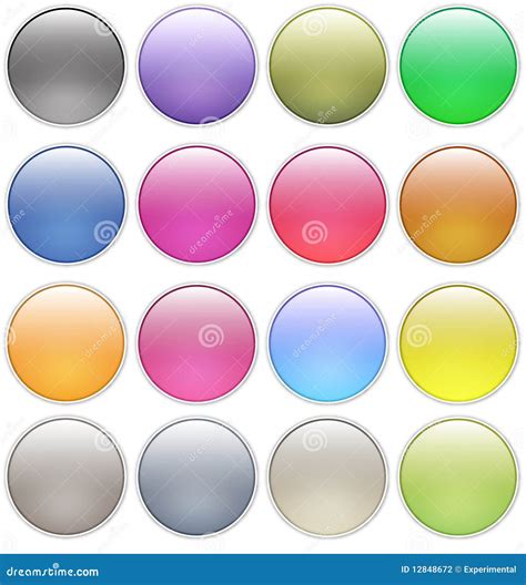 Glossy Web Buttons Icons Stock Vector Illustration Of Black 12848672