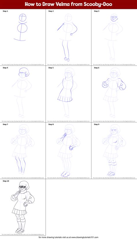 How To Draw Velma From Scooby Doo Scooby Doo Step By Step