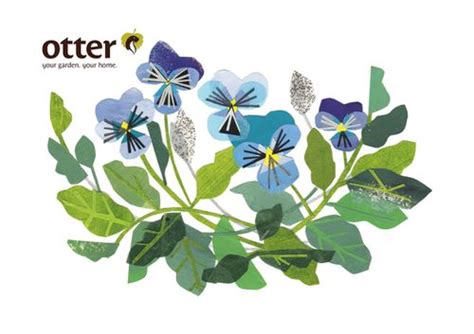 Clover Robin Flower Illustration Collage Illustration Pansies Art