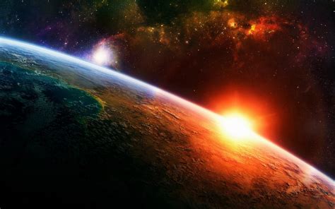 デスクトップ壁紙 デジタルアート 惑星 スペース 地球 宇宙美術 太陽 雰囲気 スクリーンショット 宇宙空間 天体