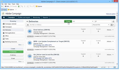 Use Case Create An Email Delivery Adobe Campaign