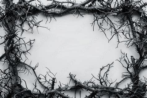 Frame With Gothic Border Black Rectangular Border Design For A4 Sized Documents Featuring