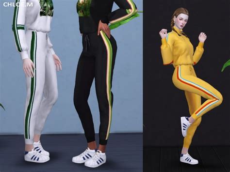 ChloeMMM S ChloeM Sports Wear Pants The Sims 4 Roupas Roupas Sims