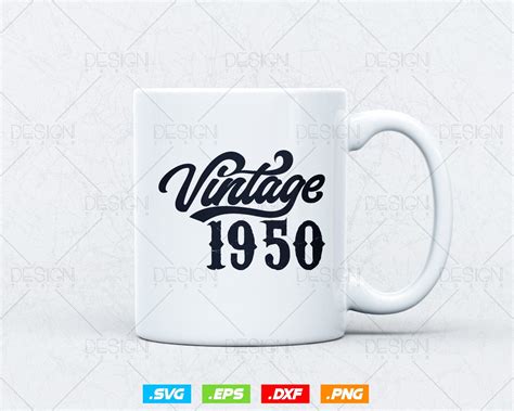Vintage 1950 Birthday Svg Png 74th Birthday Svg Vintage 1950 Shirt