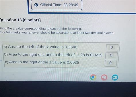 Solved Find The Z Value Corresponding To Each Of The Chegg