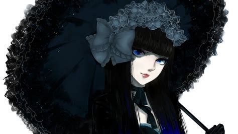 Wallpaper Anime Mata Biru Rambut Hitam Pakaian Kostum Subkultur