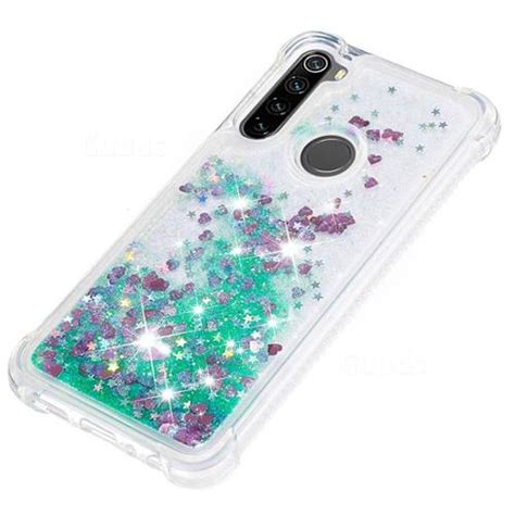 Dynamic Liquid Glitter Sand Quicksand Tpu Case For Mi Xiaomi Redmi Note Green Love Heart