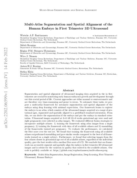 pdf multi atlas segmentation and spatial alignment of the human