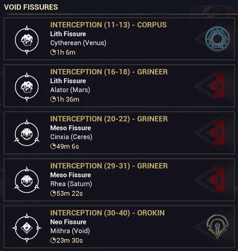Interception Void Fissure Missions Rwarframe